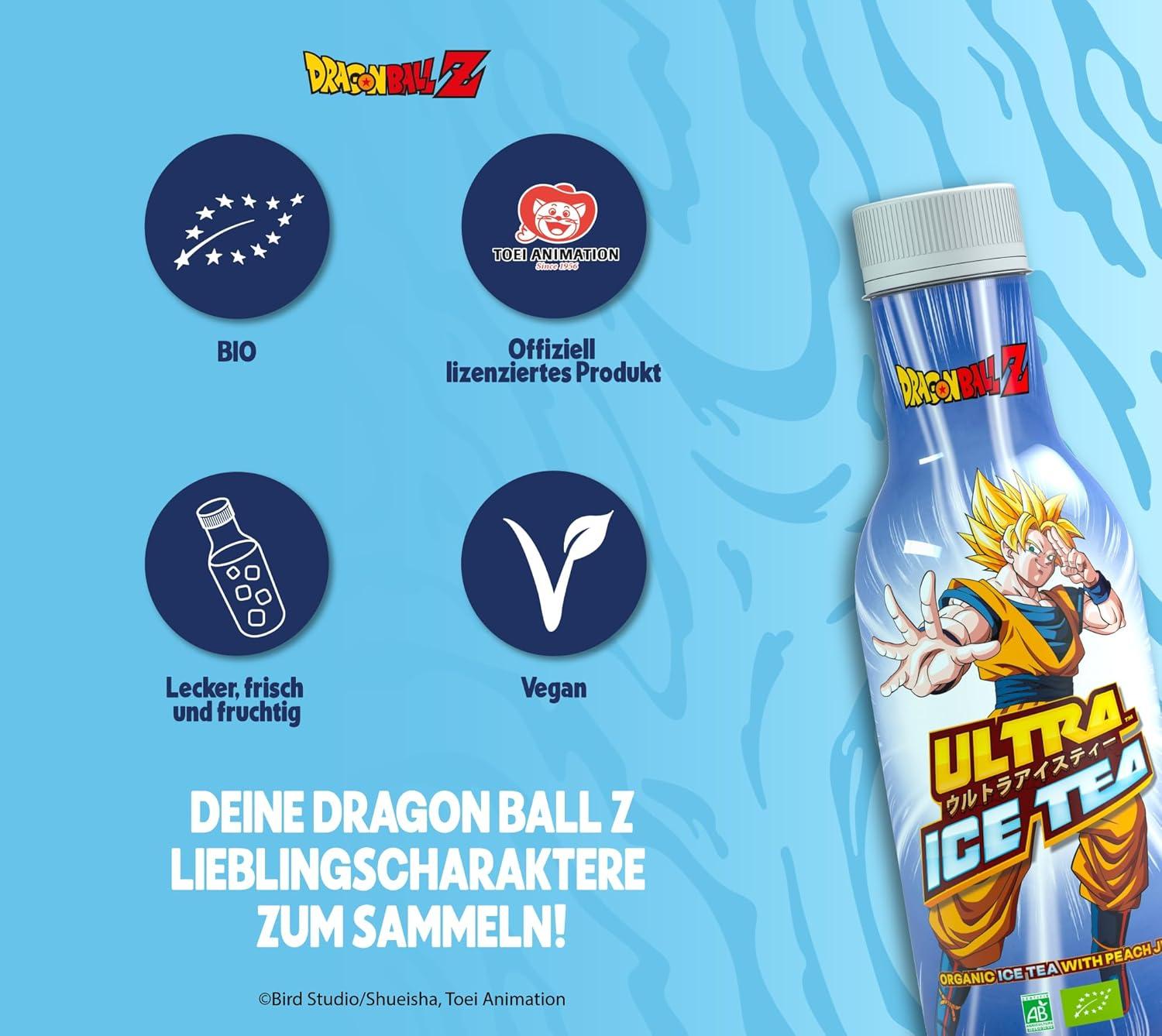Ultra Ice Tea Bio - Vegan Black Tea Drink with Goku - Refreshing Peach ...
