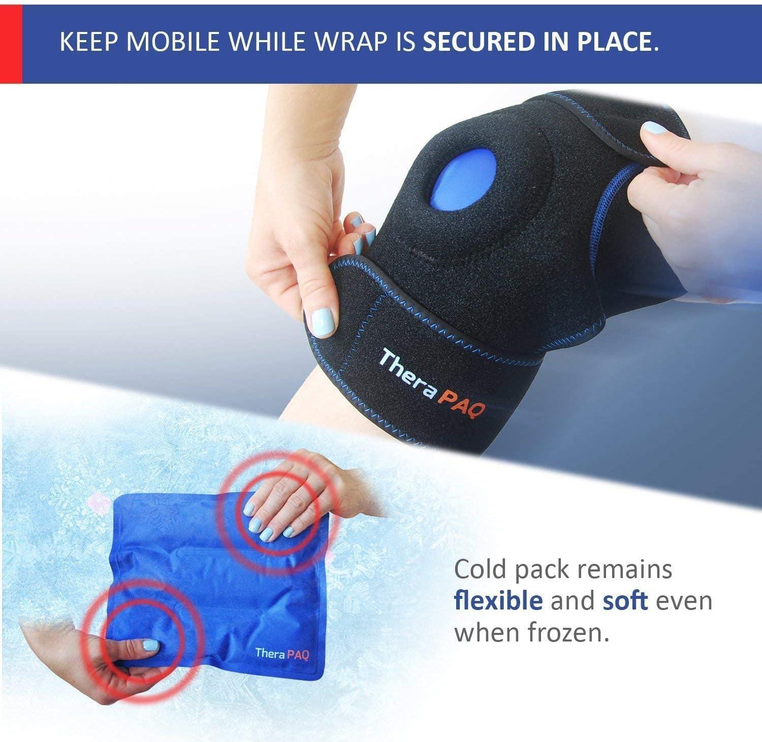 Cooling Pillow Knee: Ice Knee Bandage Therapy | Adjustable Cold/Heat ...