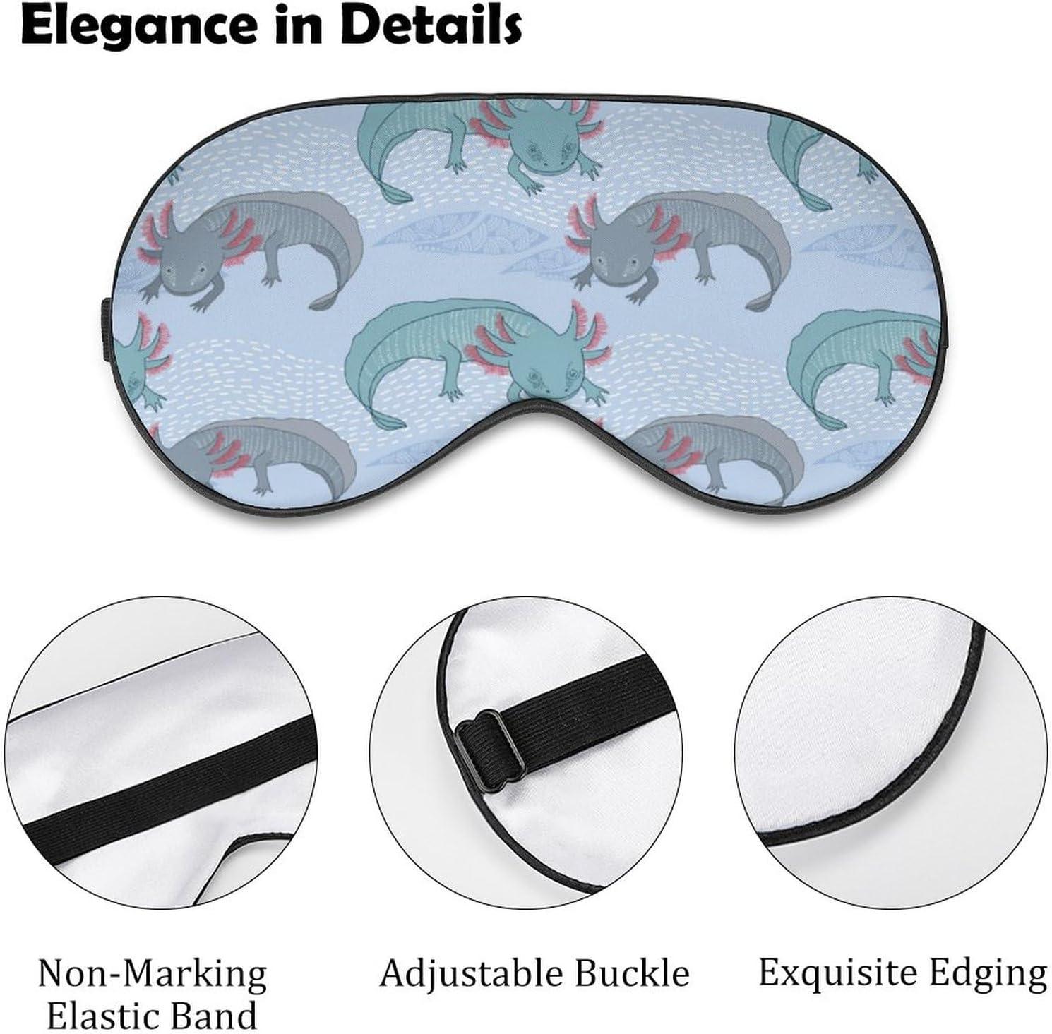 Mexican Axolotls on Sea Sleep Mask Eye Cover for Sleeping Blindfold ...