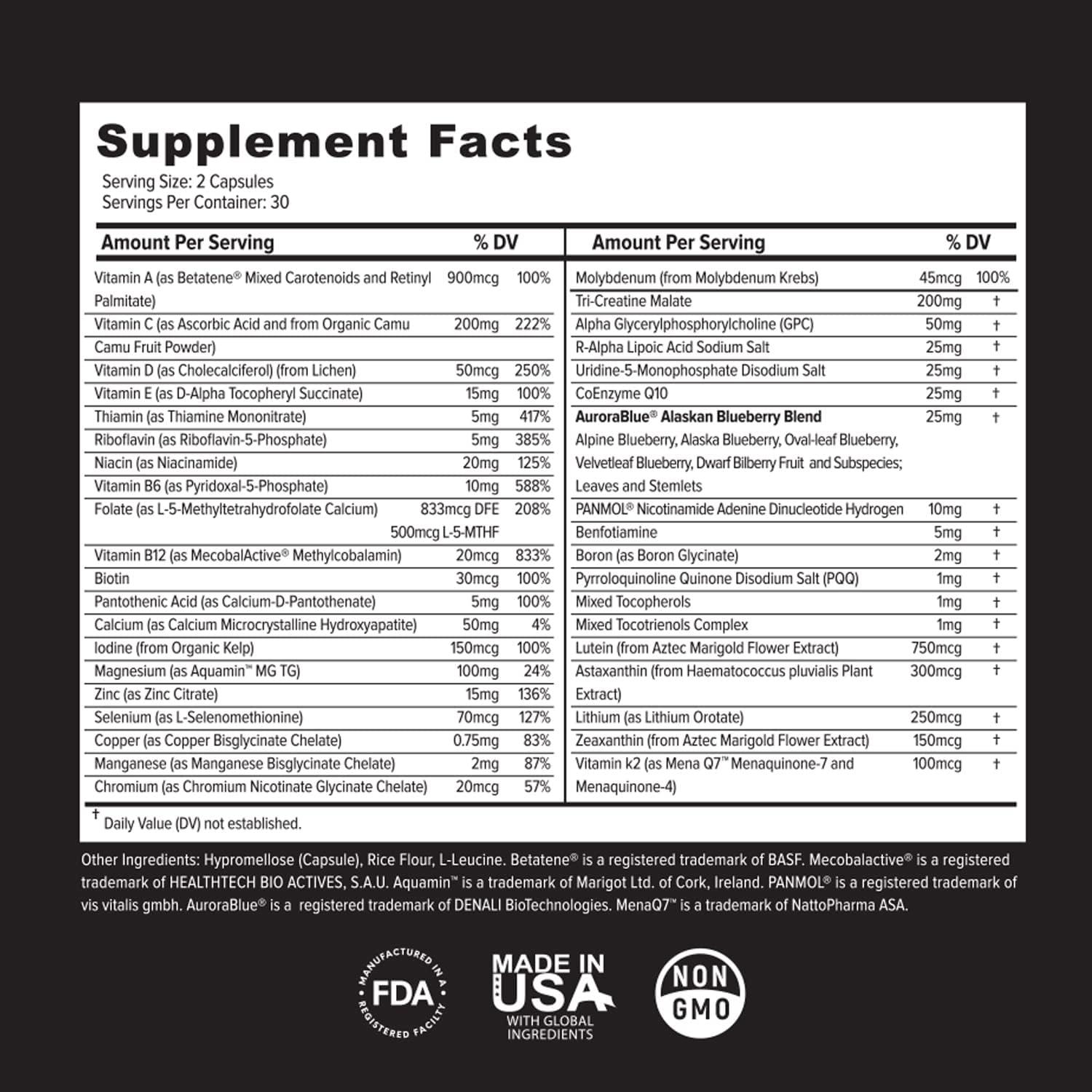 Primitive Scientific Whole Food Multivitamins for Adults & Seniors - 2X ...