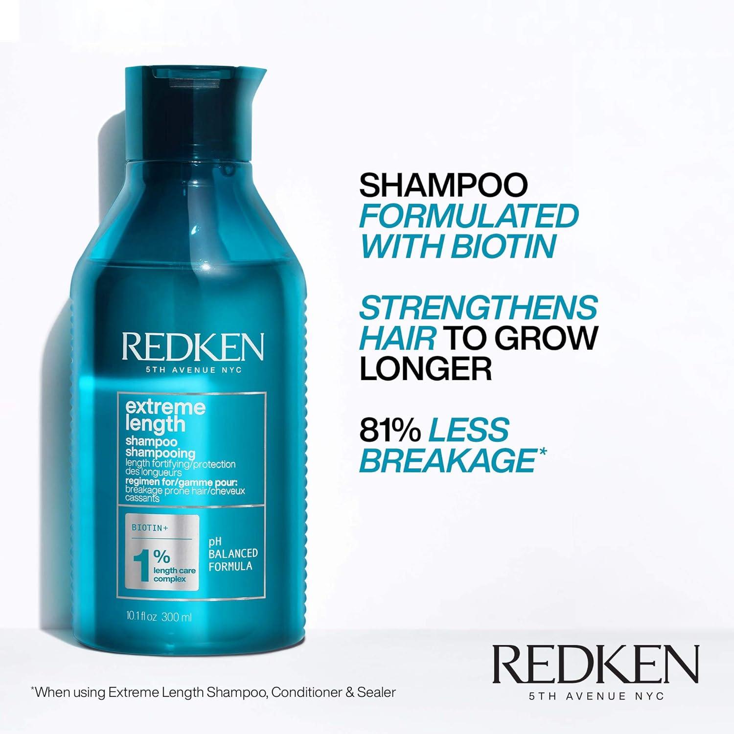 REDKEN Extreme Length Shampoo & Conditioner Set with Biotin | Hair ...