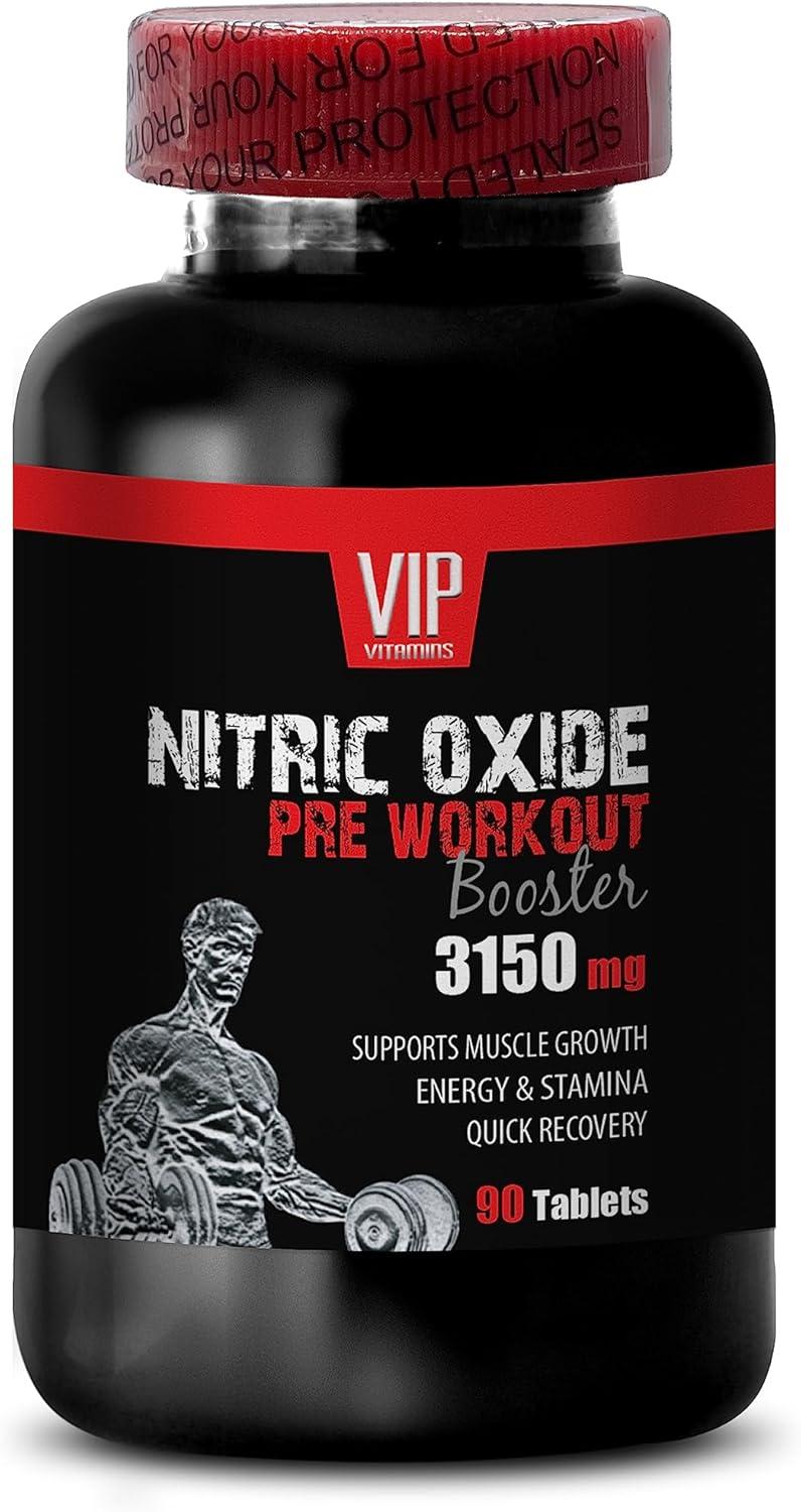 Nitric Oxide Powder Supplement - 3150mg Pre-Workout Booster with L ...