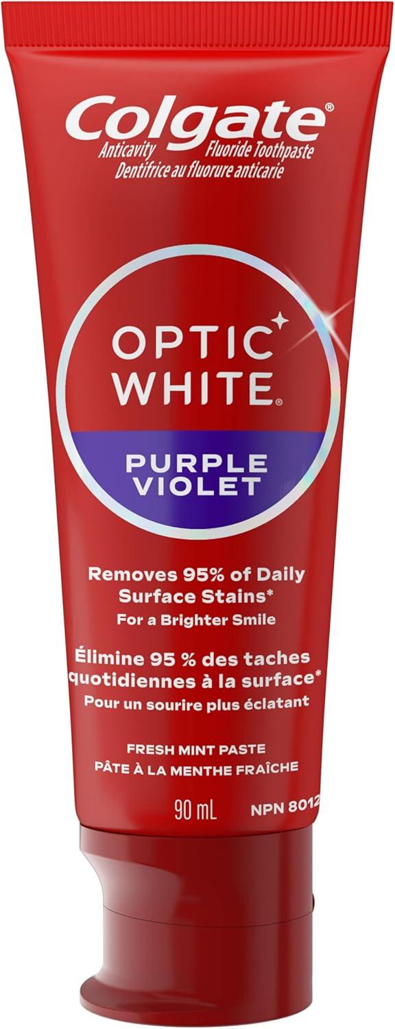 Colgate Optic White Purple Toothpaste for Teeth Whitening Mint Paste 90 ...