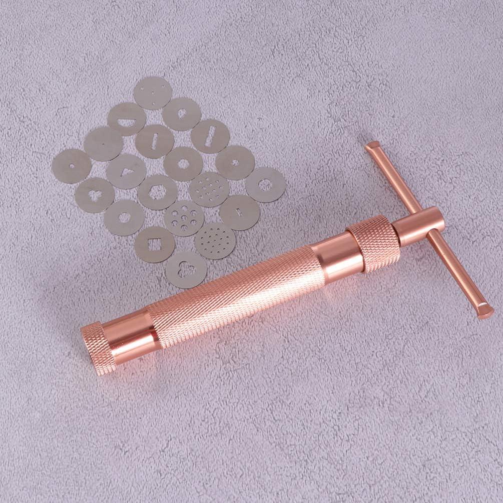 YARDWE Miniature Alloy Rotary Clay Extruder with 20 Discs - Clay Tool ...