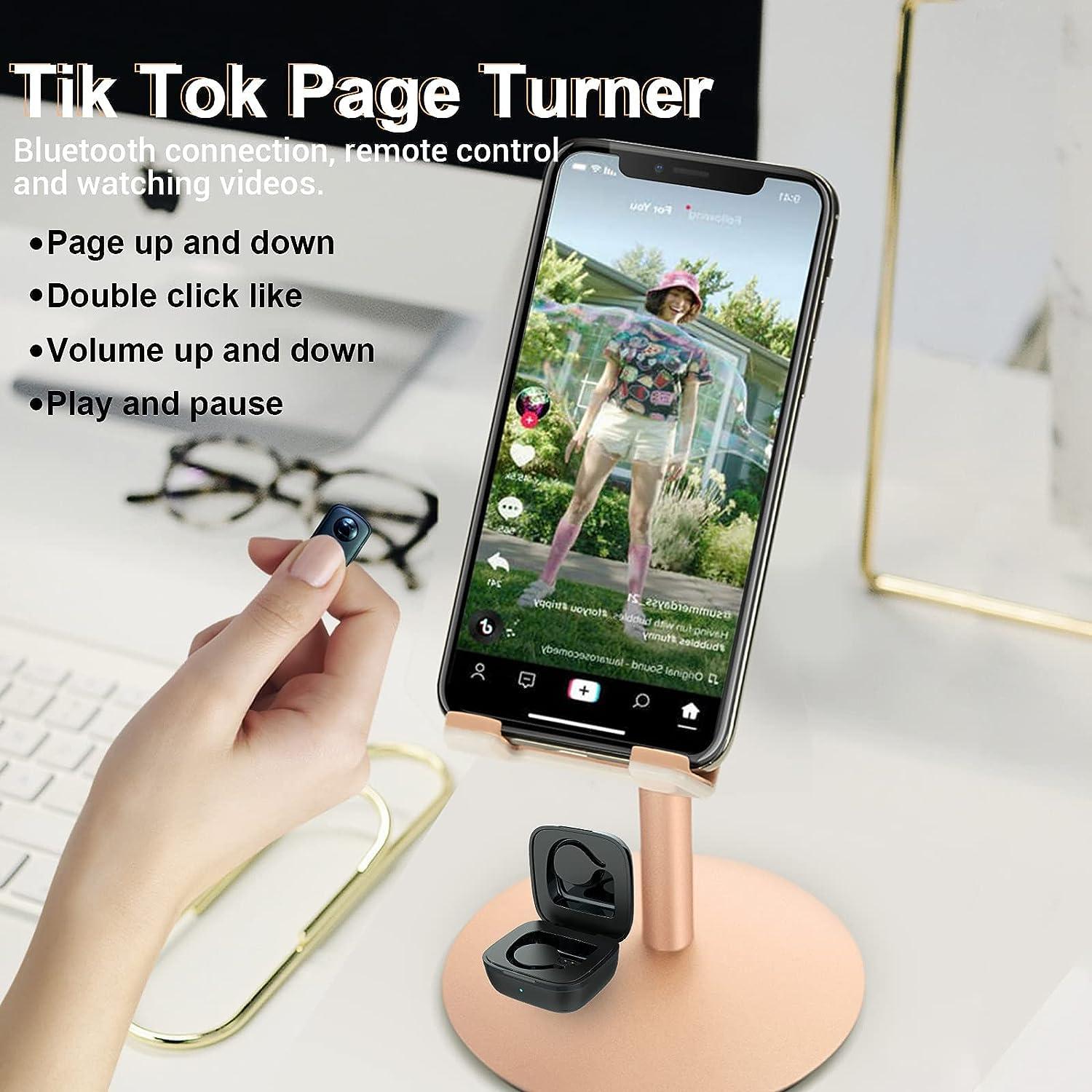 TIK TOK Bluetooth Remote Control Video Page Turner Most Smartphones ...