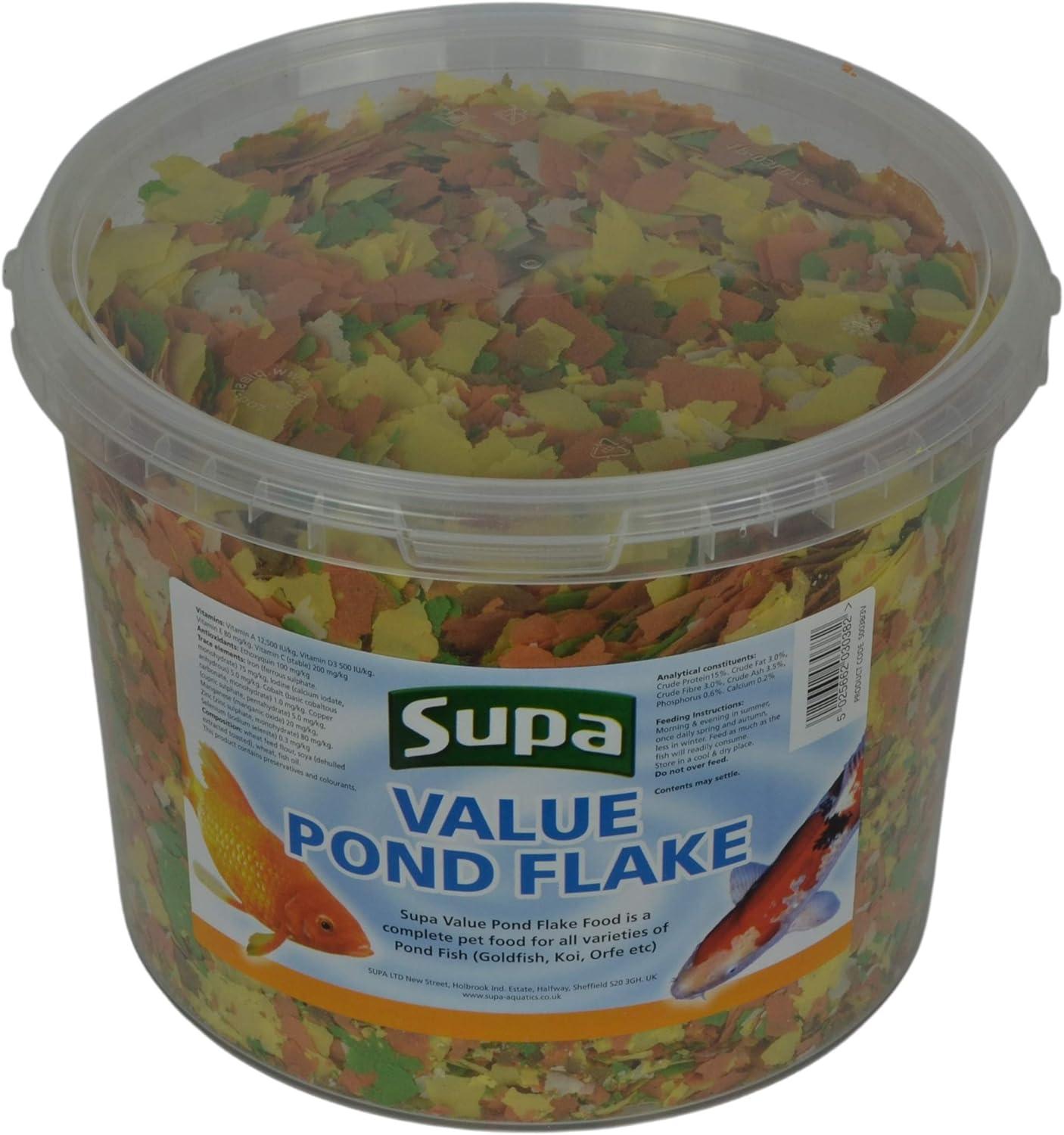 Supa Value Pond Flake Fish Food 3 Litre Bucket | Premium Quality Koi ...