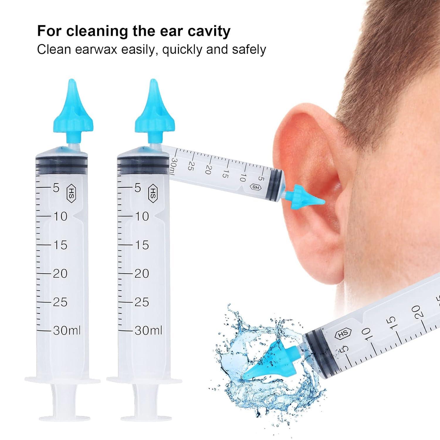 Ear Syringe Set - 4pc Soft Tip for Safe Earwax Removal - Child & Adult ...