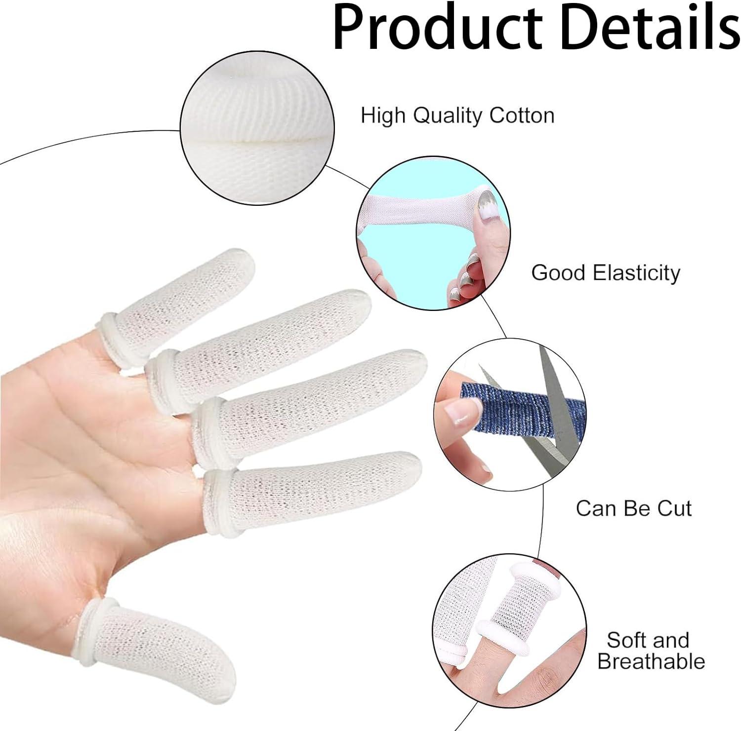 20 Pcs White Finger Bandages Tubular Finger Cots for Kitchen & Work ...