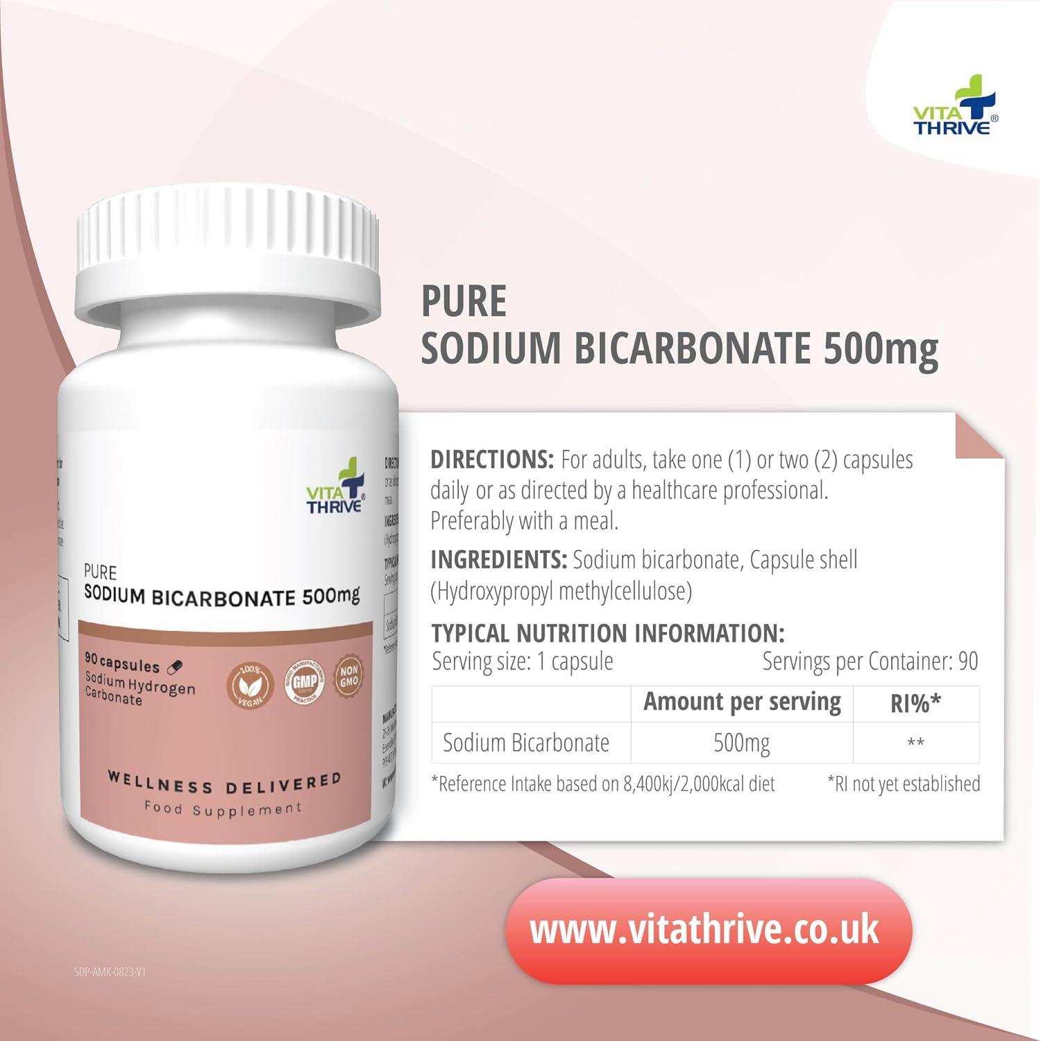 VitaThrive Sodium Bicarbonate 500mg 90 Capsules | Buy Now with Express ...