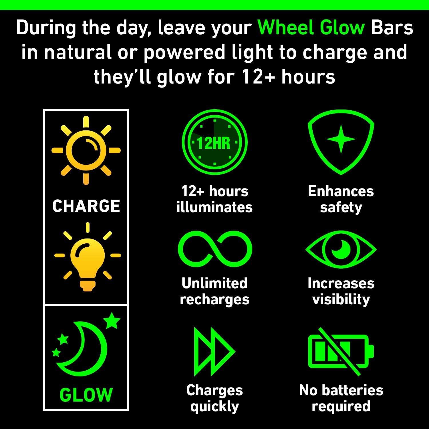 GLO-X Glow Bike Wheel Lights (2 Pack) - Rechargeable Spoke Lights for ...