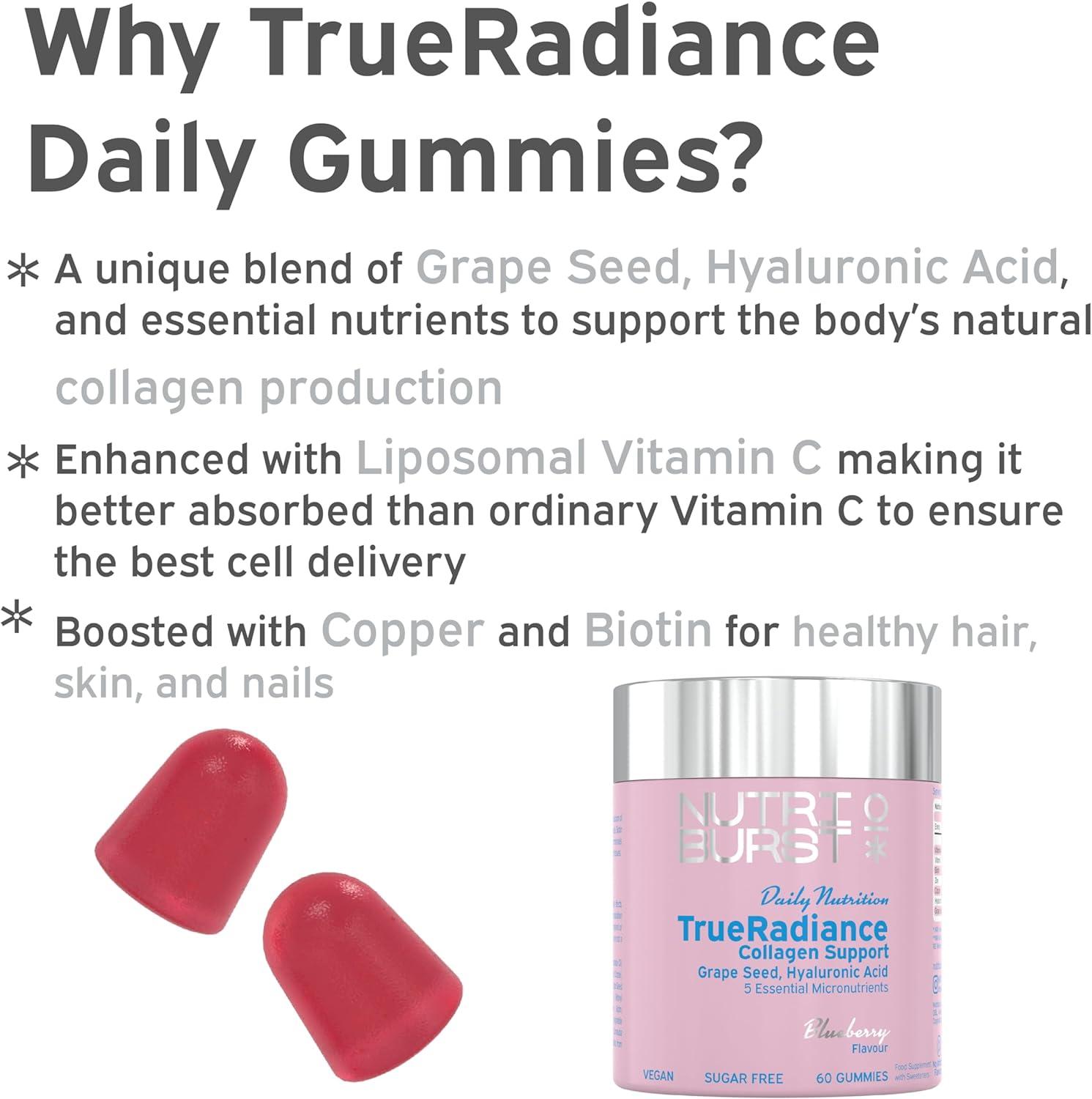 Nutriburst - TrueRadiance Collagen Support Multipack for Healthy Hair ...