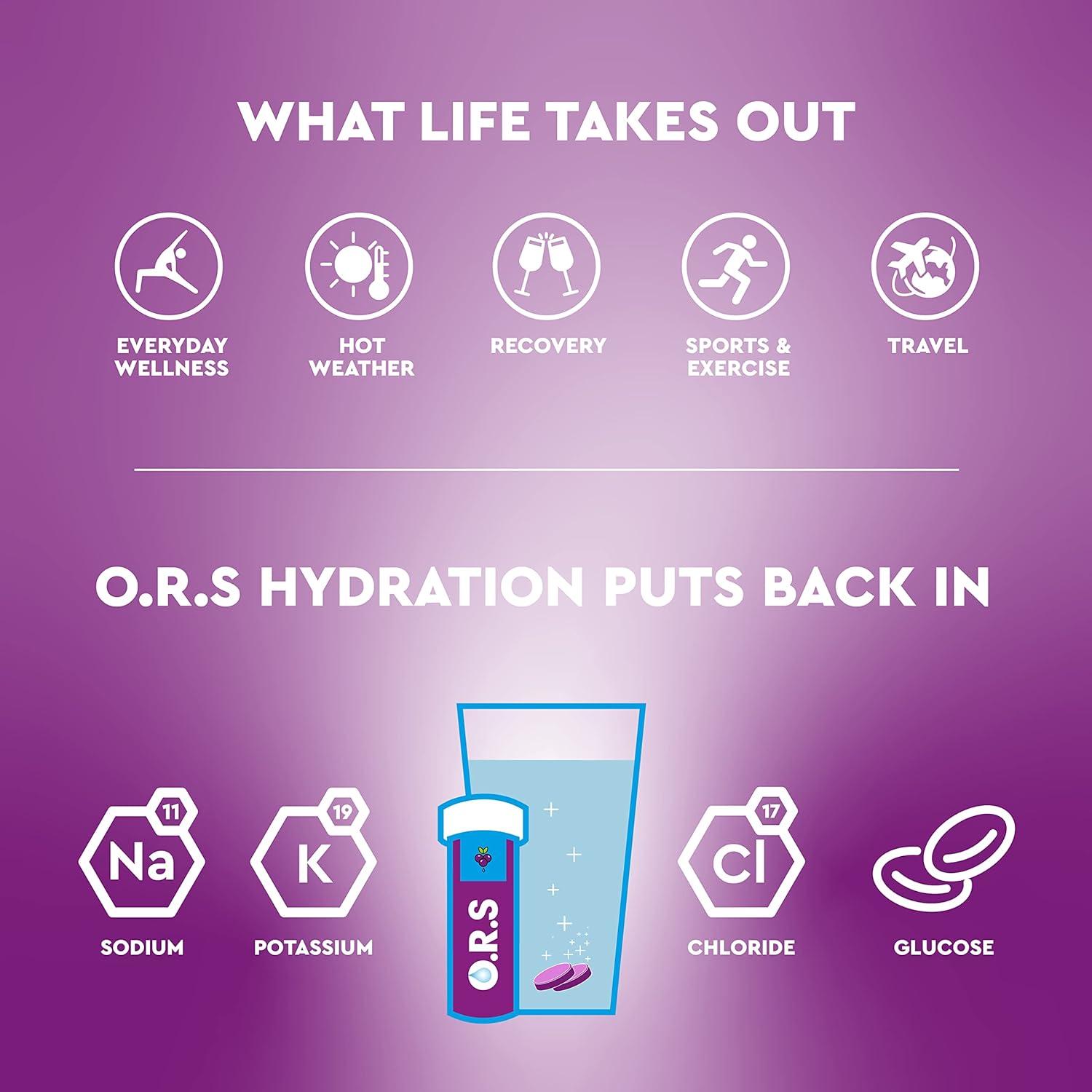O.R.S Hydration Tablets with Electrolytes Vegan Gluten and Lactose Free ...