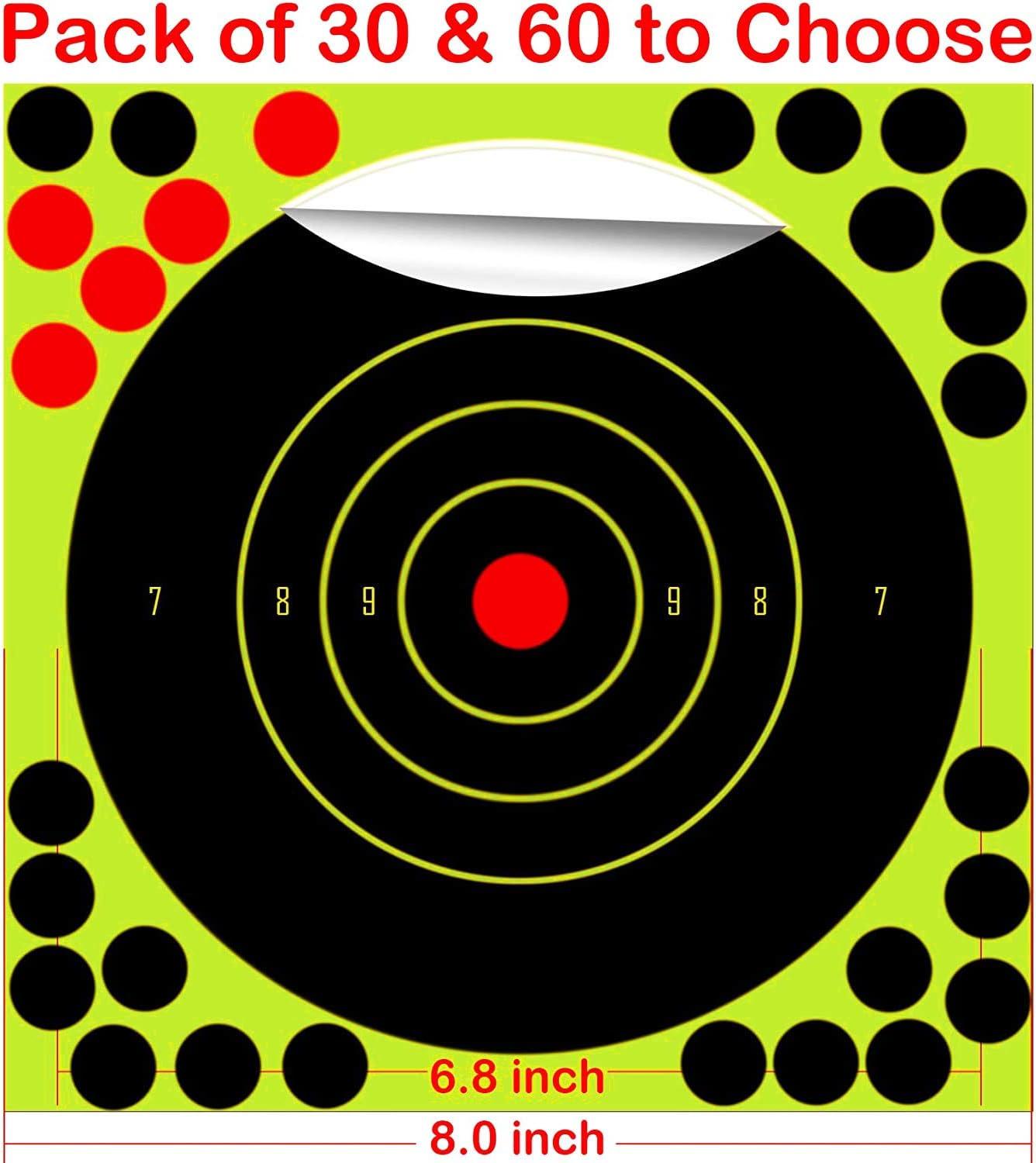 12-Inch Adhesive Shooting Targets - Reactive Self Stick Splatter Paper ...