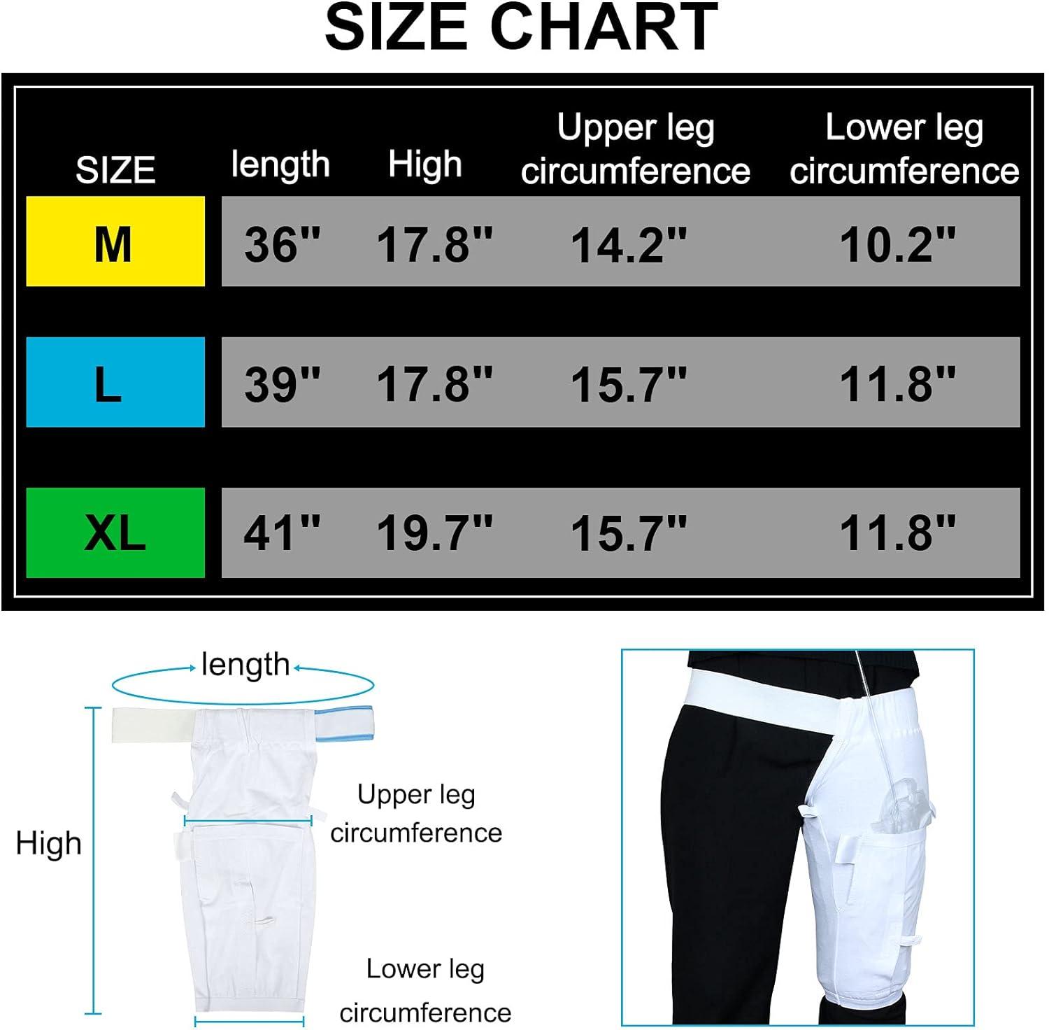 Catheter Leg Bag Holder with Waist Belt - Washable & Durable Foley Leg ...