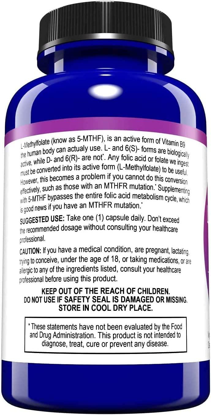 MD. Life L-Methylfolate 7.5 mg - Professional Strength Methyl Folate ...