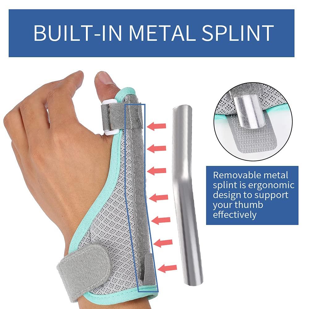 Simnoble Thumb Splint Brace + Trigger Finger Splint - Pain Relief & Support for Arthritis ...