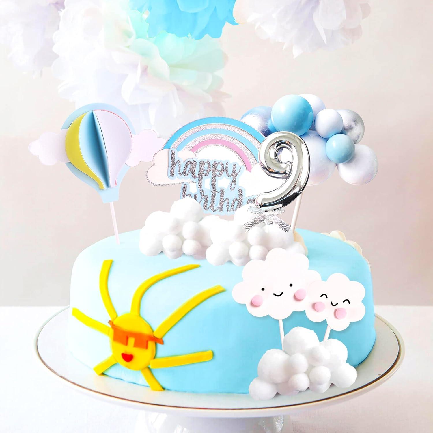 LaVenty On Cloud 9 Cake Decoration On Cloud 9 Birthday Cake Topper 9 ...