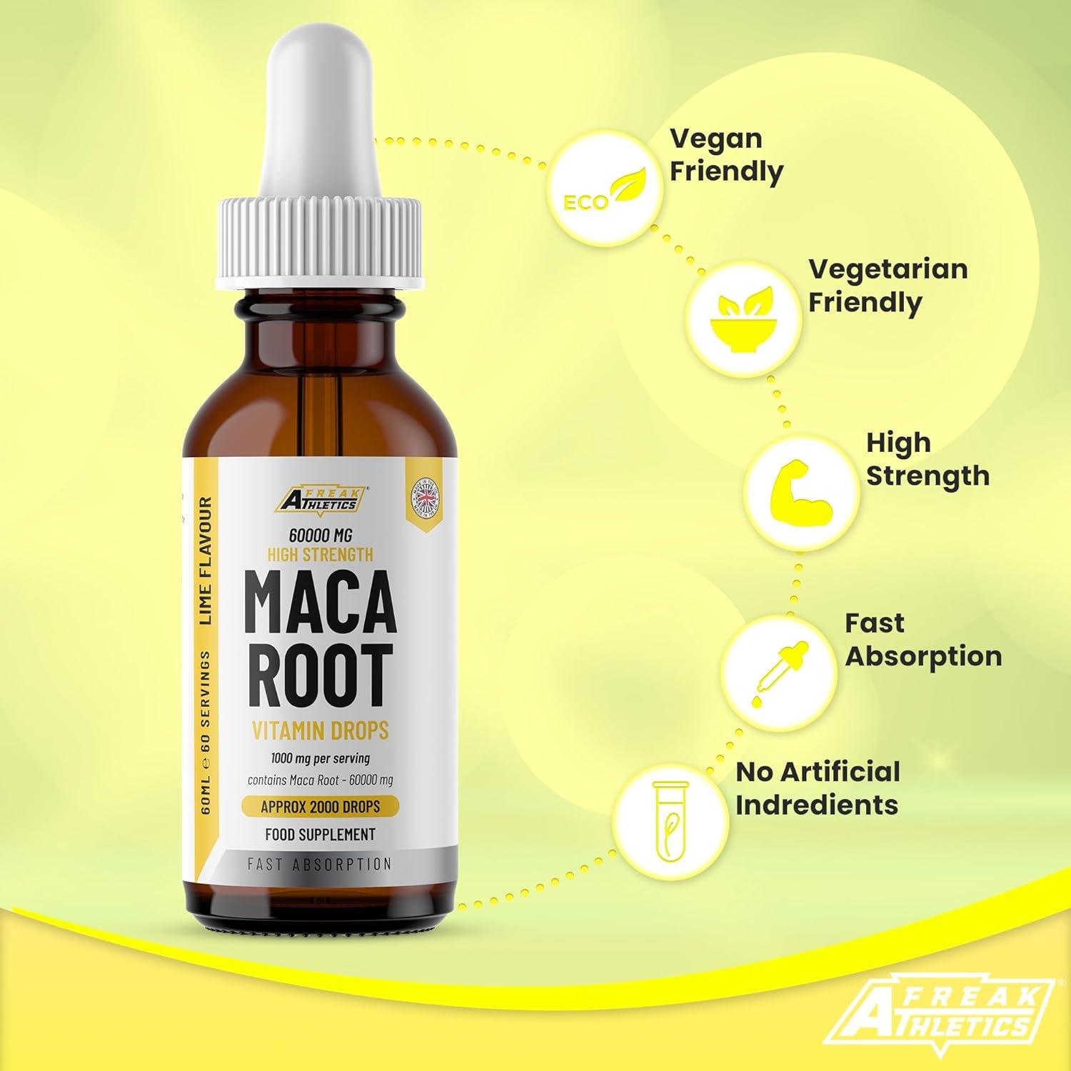 Premium Maca Root Liquid Drops 1000mg - Vegan - 2 Month Supply - Fast ...