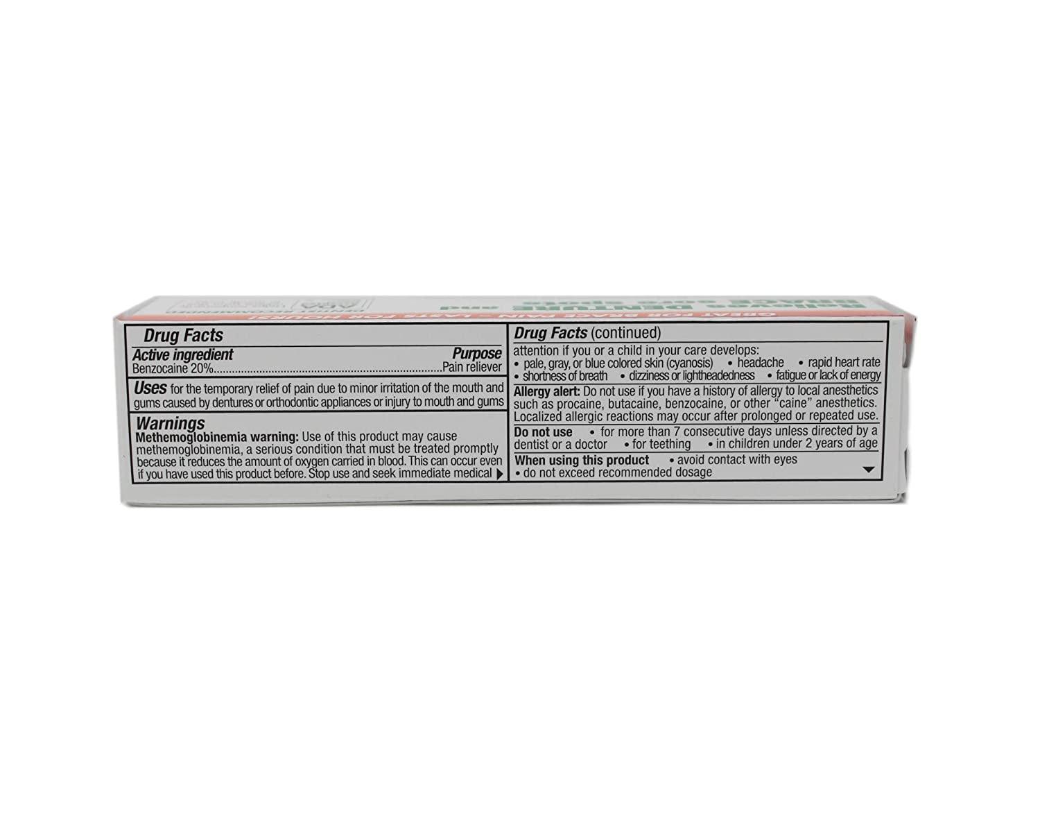 Benzodent Dental Pain Relief Cream 1oz - Pack of 3 | Fast-Acting Relief ...