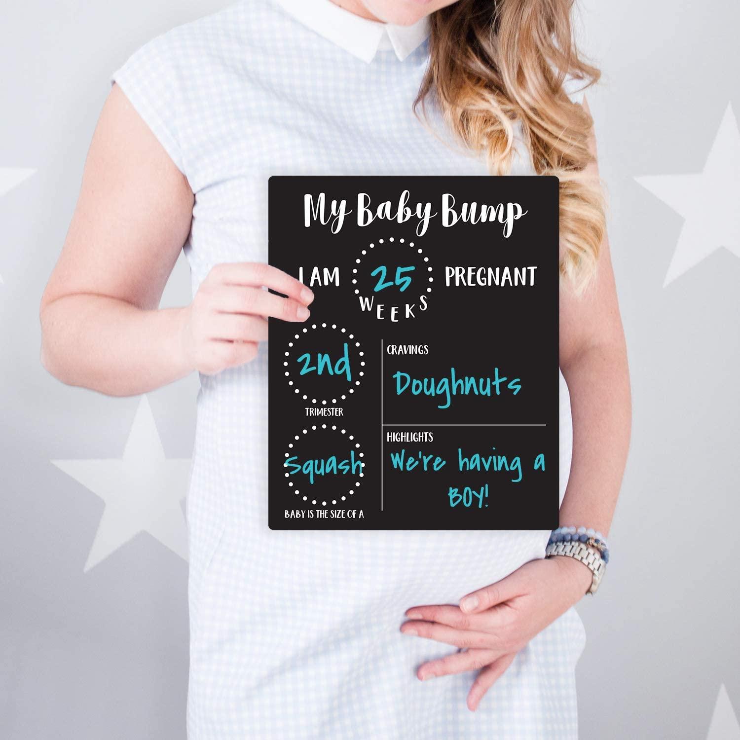 Pregnancy Milestone Chalkboard Sign | Baby Bump Timeline Photo Prop ...