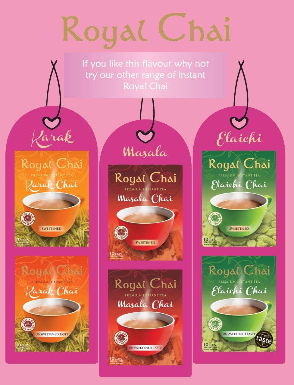 Royal Chai | Kashmiri Pink Chai Unsweetened | 10 Single Serving Sachets ...