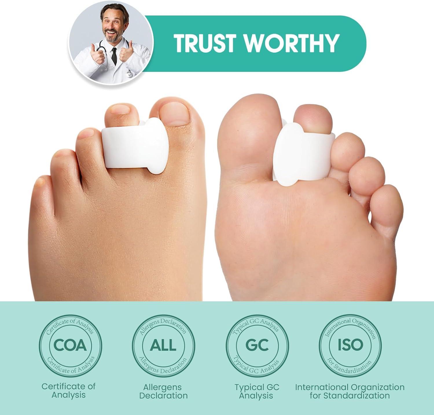 Welnove Toe Spreader for Overlapping Toes | Toe Spacers for Bunion ...