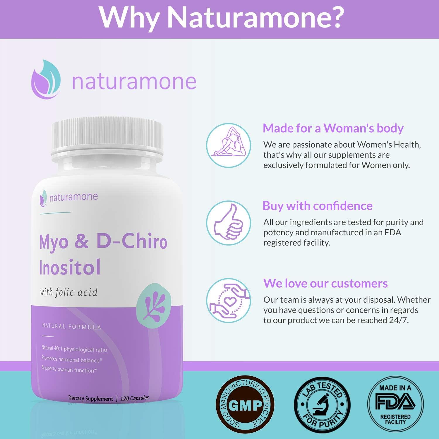 Naturamone PCOS Support Blend: Myo-Inositol & D-Chiro Inositol 40:1 ...