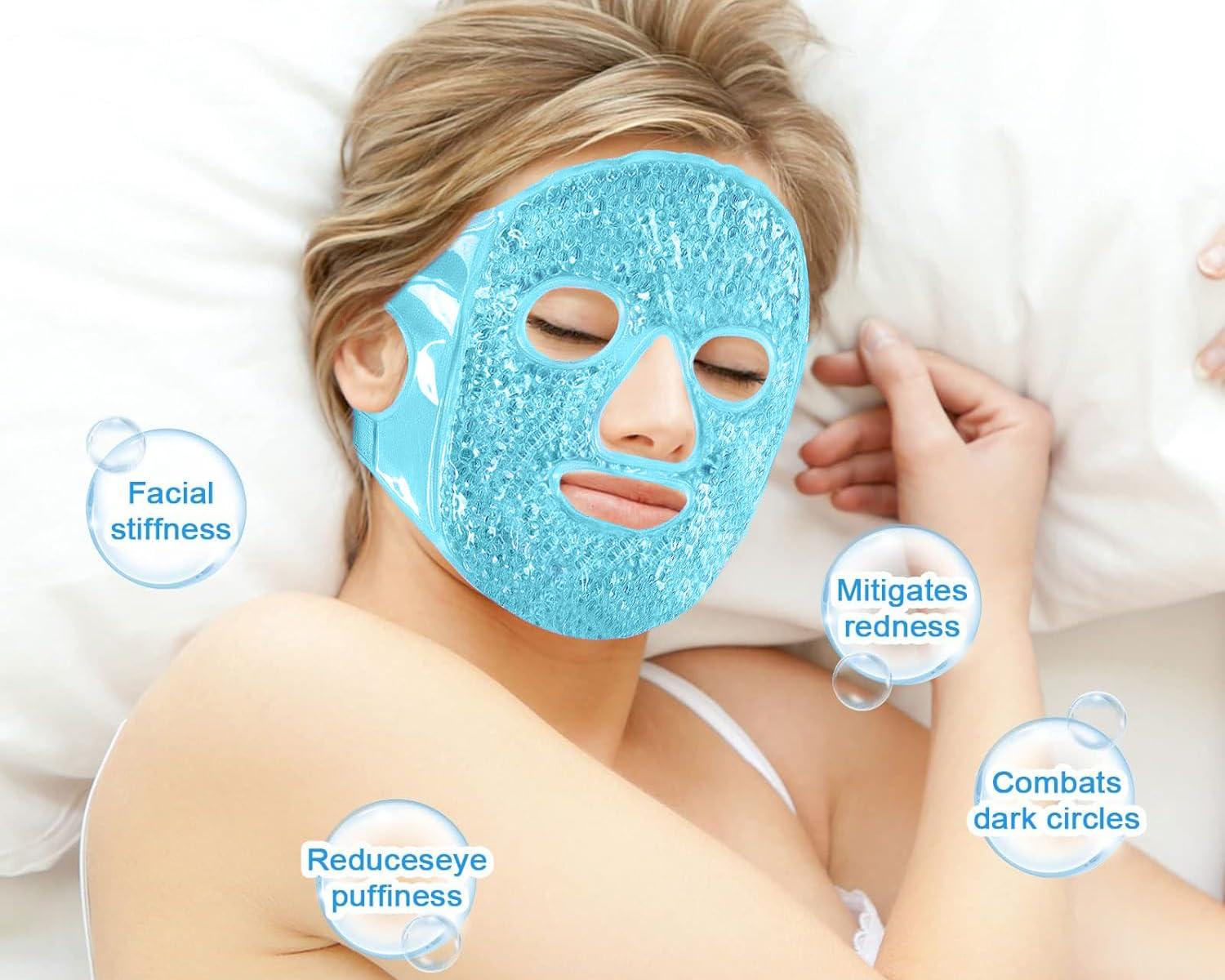 Cooling Face Mask with Velcro Fastener Ice Cream Mask for Swelling ...