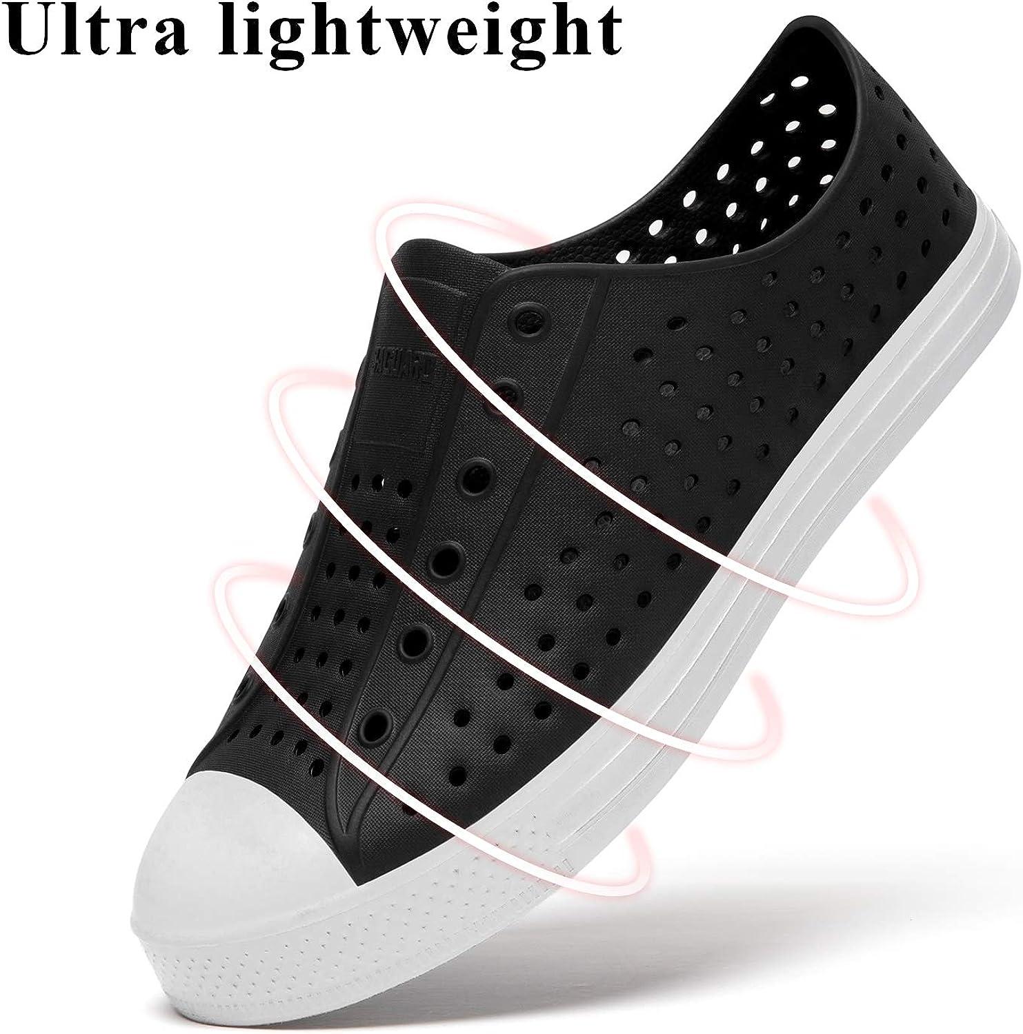 SAGUARO Lightweight Garden Clogs Water Shoes - Black/White - Size 9.5 ...