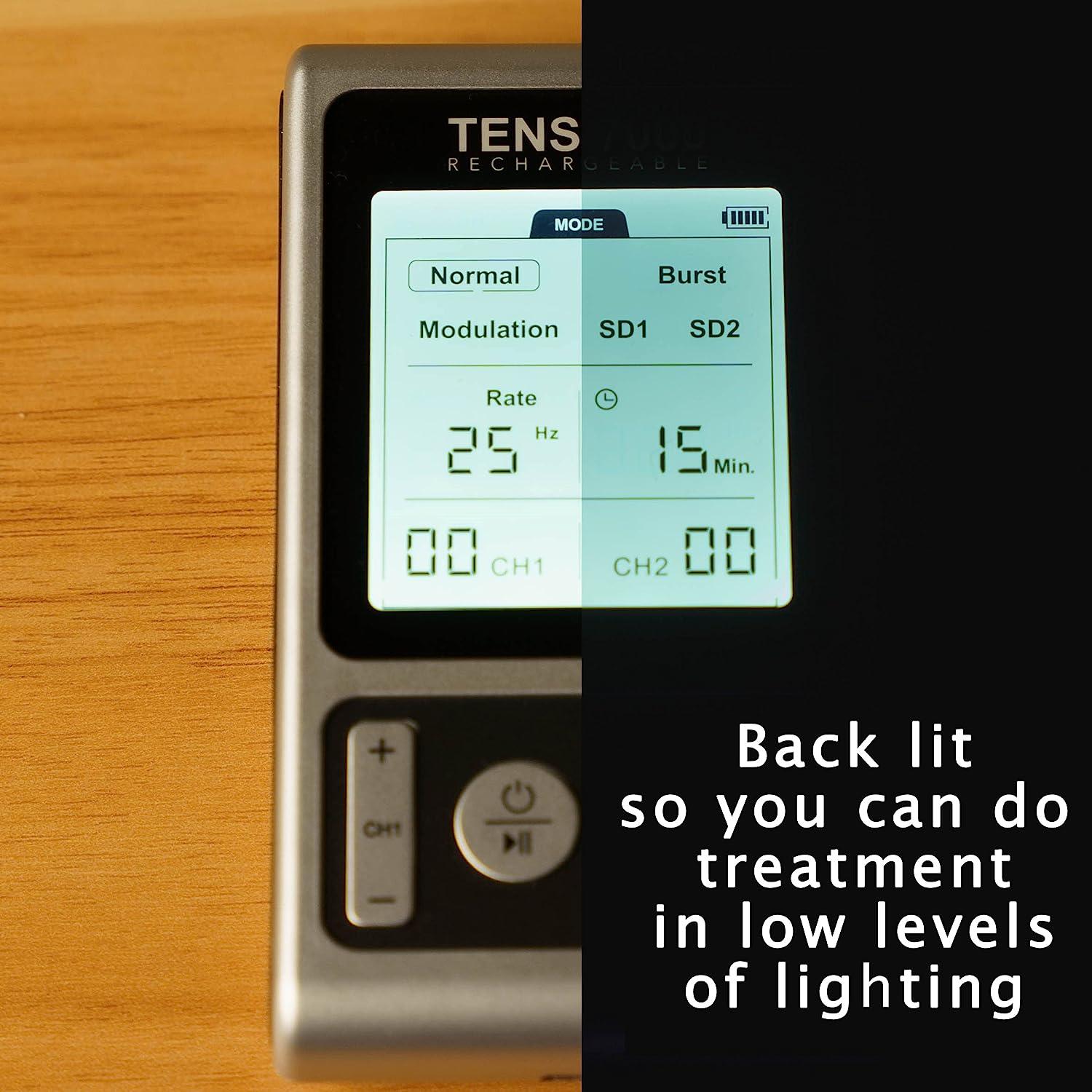 Rechargeable TENS 7000 Muscle Stimulator for Effective Pain Relief ...