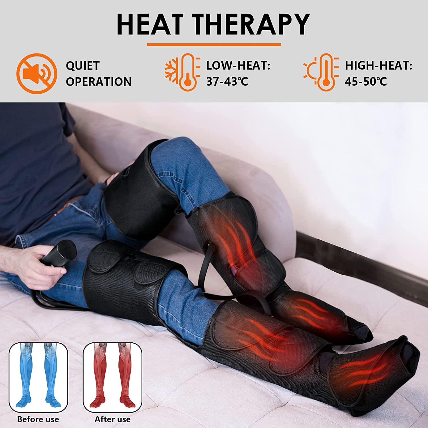 Cincom Leg Massager With Heat For Circulation 3 Modes 3 Intensities