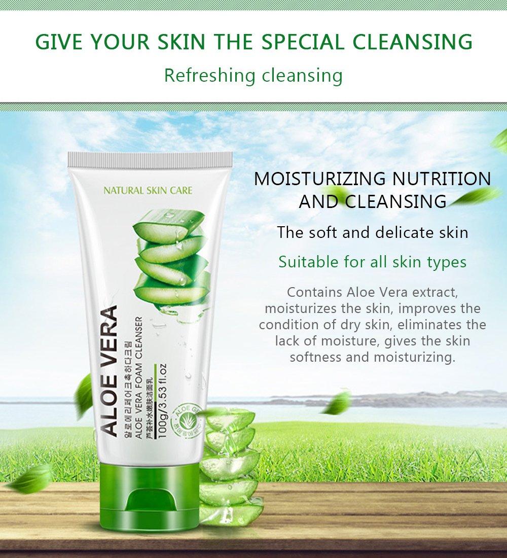 BIOAQUA 92% Aloe Vera Foam Cleanser - Deep Cleaning Face Cleanser (100g) | Buy Now with Express ...