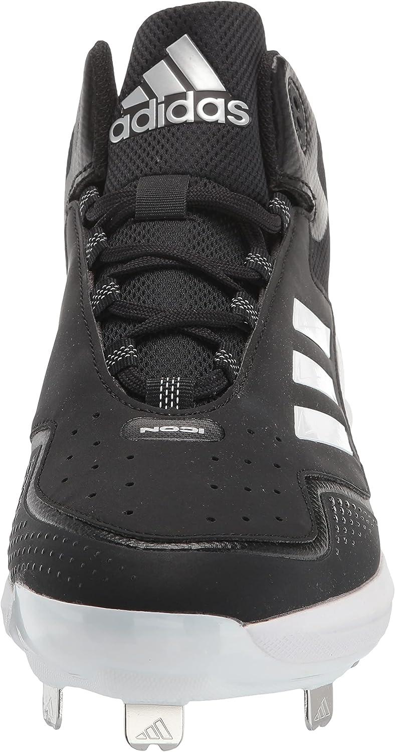 adidas Men's Icon 7 Mid Baseball Shoe 11.5 - Black/White/Silver ...
