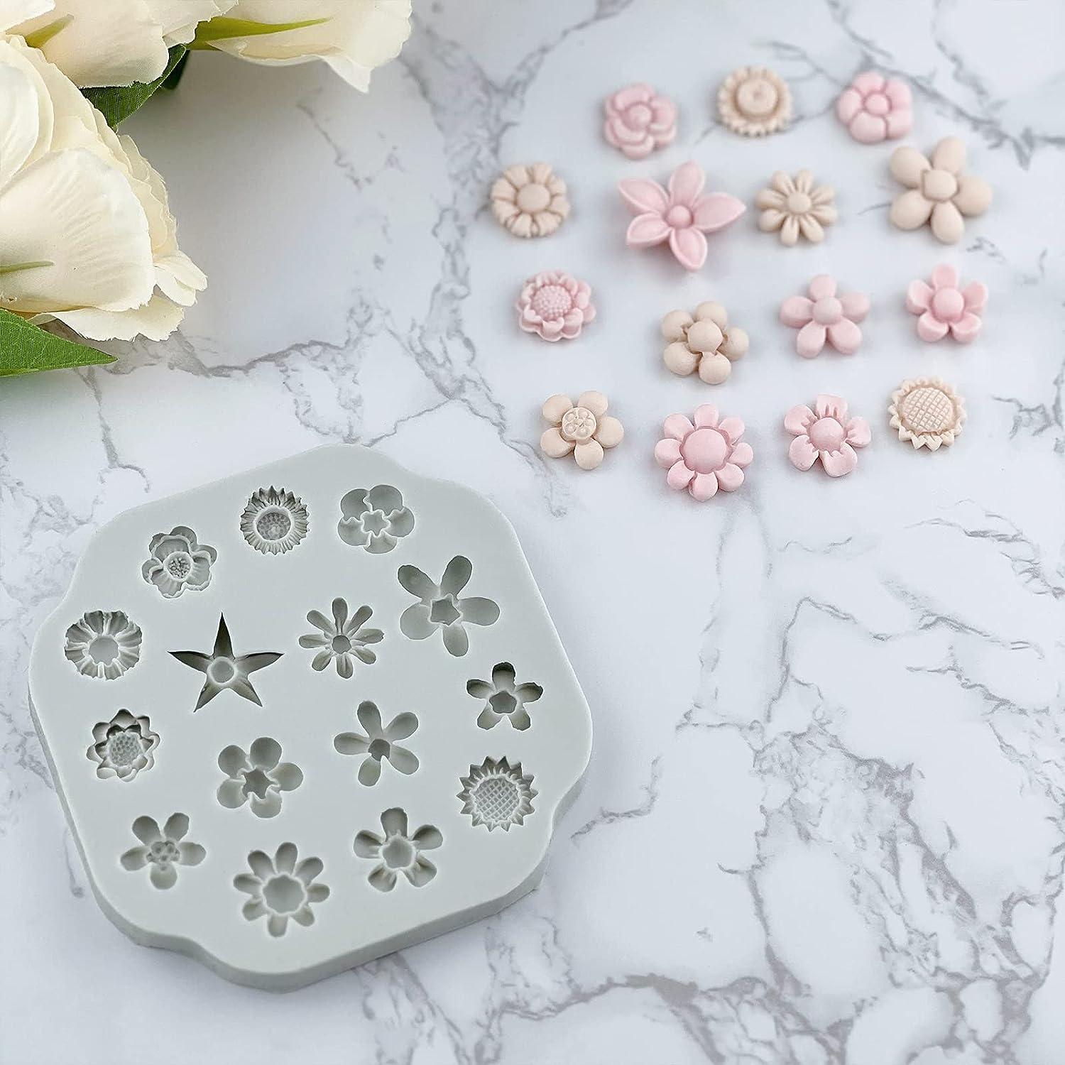 Miniature Daisy Flower Polymer Clay Molds for Jewelry Making & Crafting ...