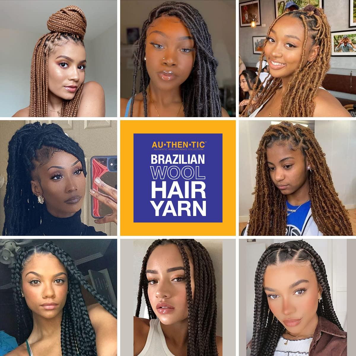 Brazilian Yarn Wool Hair for Braids - 100% Acrylic African Crochet ...