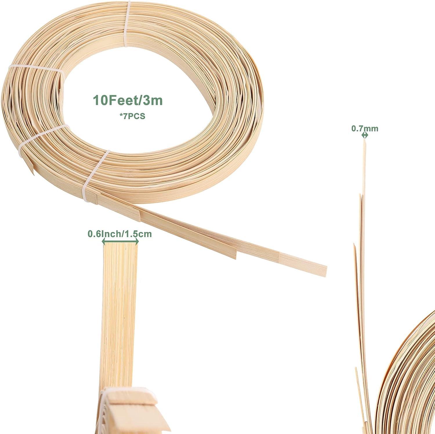 7pcs Bamboo Strips for Craft - 0.6 Inch Wide, 10 Feet Long - Basket ...