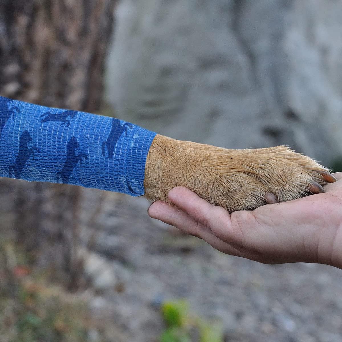 JpGdn 24 Roll Vet Wrap Bandages for Dogs Horses 5cm*4.5m Cohesive ...
