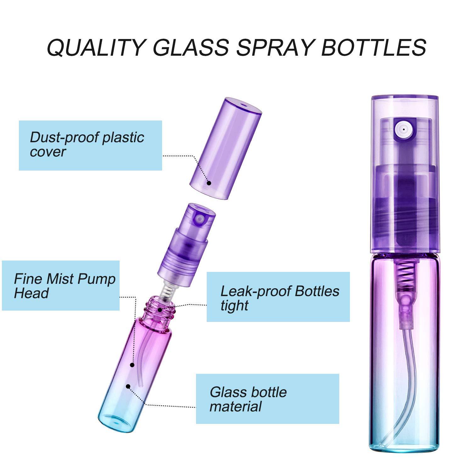 24-Piece 4ml Mini Perfume Spray Bottles Set | Colorful Glass Refillable ...