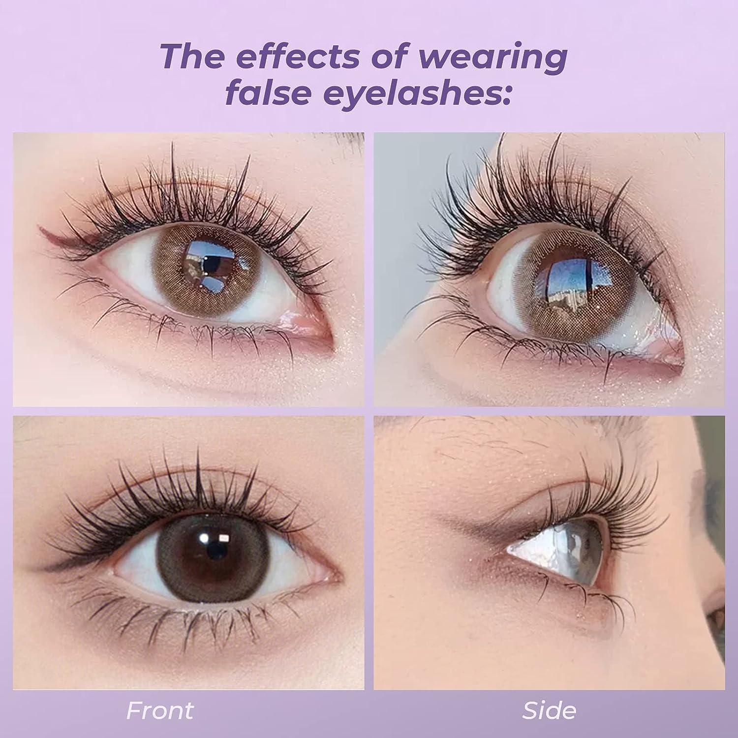 MAEXUS Individual Lash Clusters - 72 Natural Look Extension Clusters ...