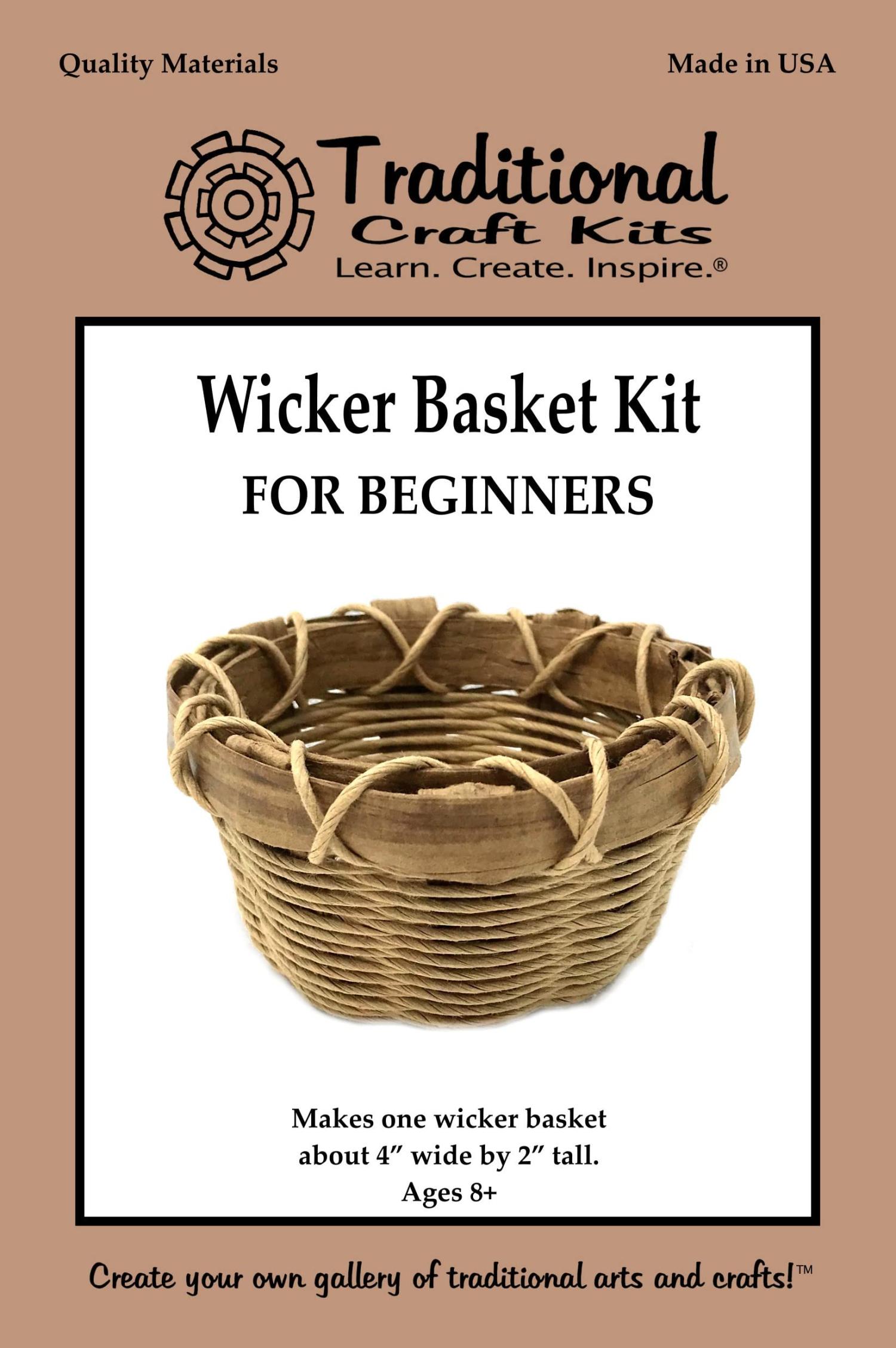Beginner's Wicker Basket Weaving Kit - Complete Set with Instructional ...