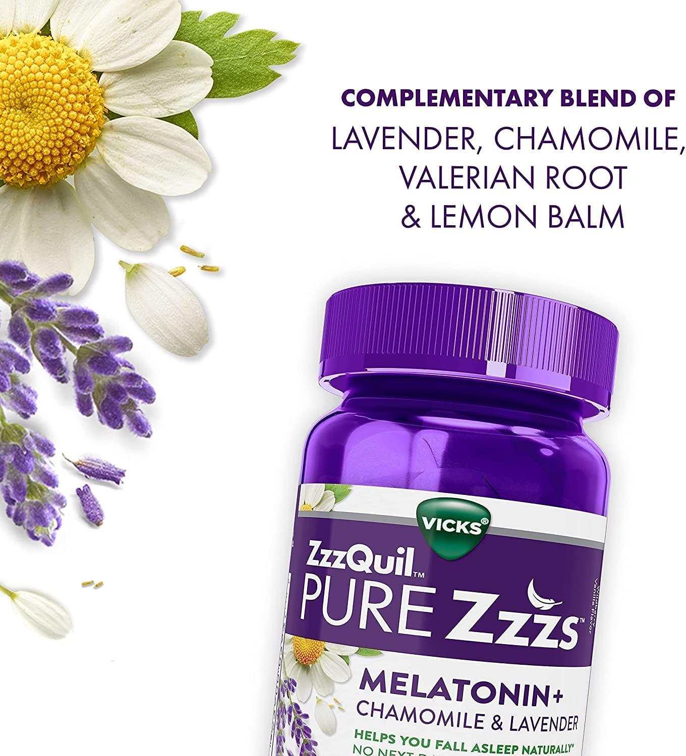 ZzzQuil Pure Zzzs Melatonin Sleep Aid Gummies - 72 Count for Restful ...