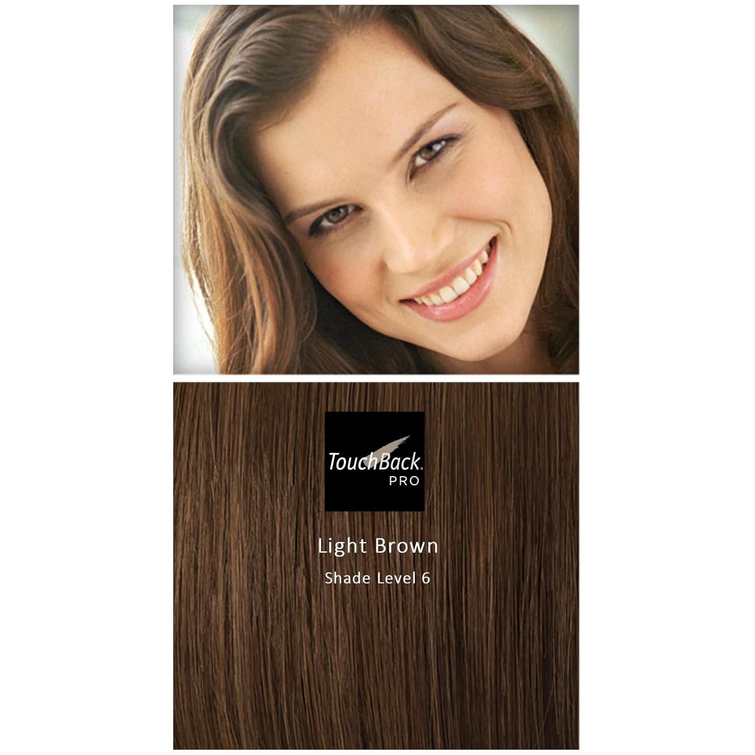 TouchBack Pro Root Concealer for Grey Hair - Light Brown (8 ml ...