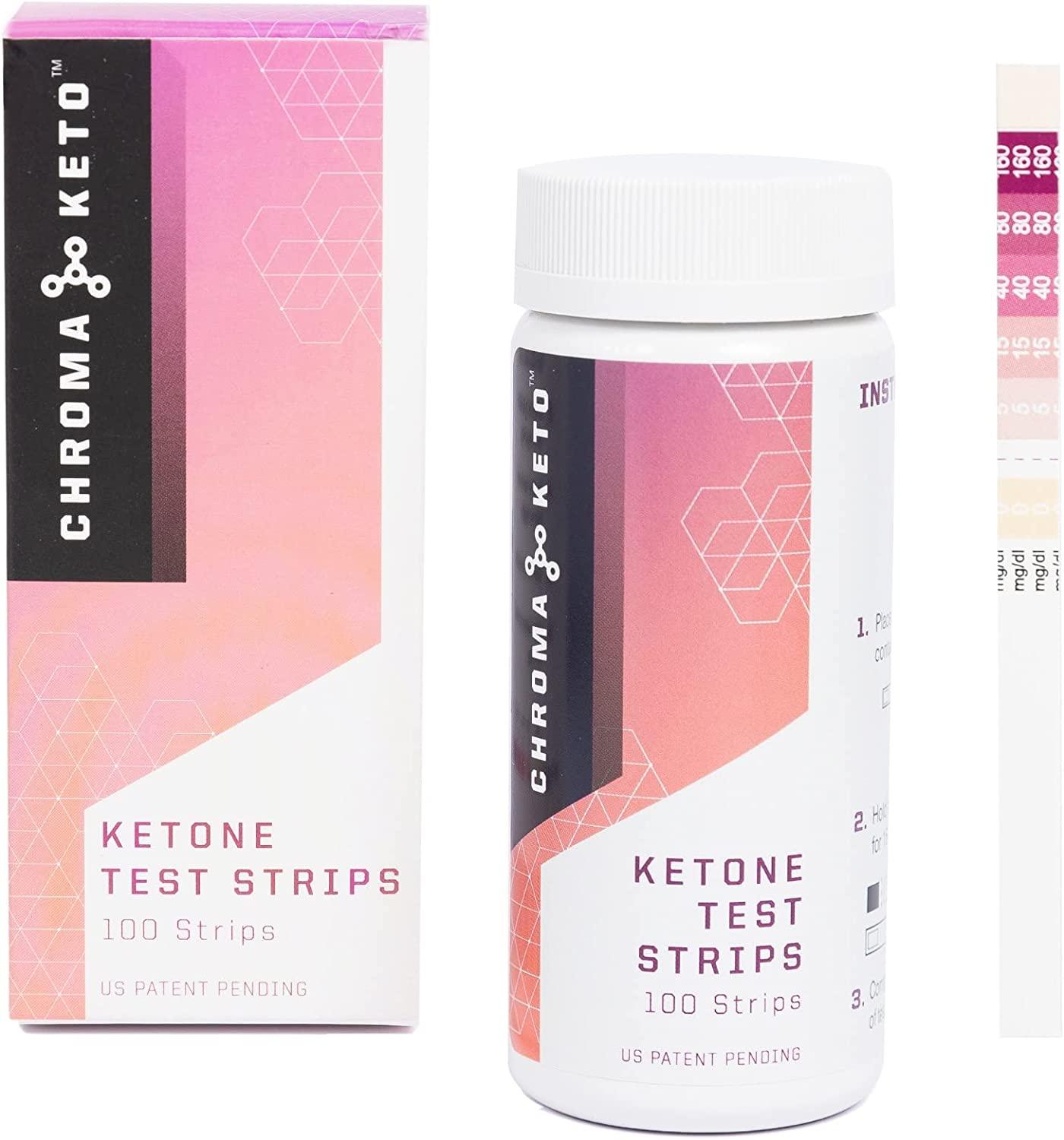 Chroma Keto Ketone Testing Strips - Accurate Urinalysis for Ketosis ...