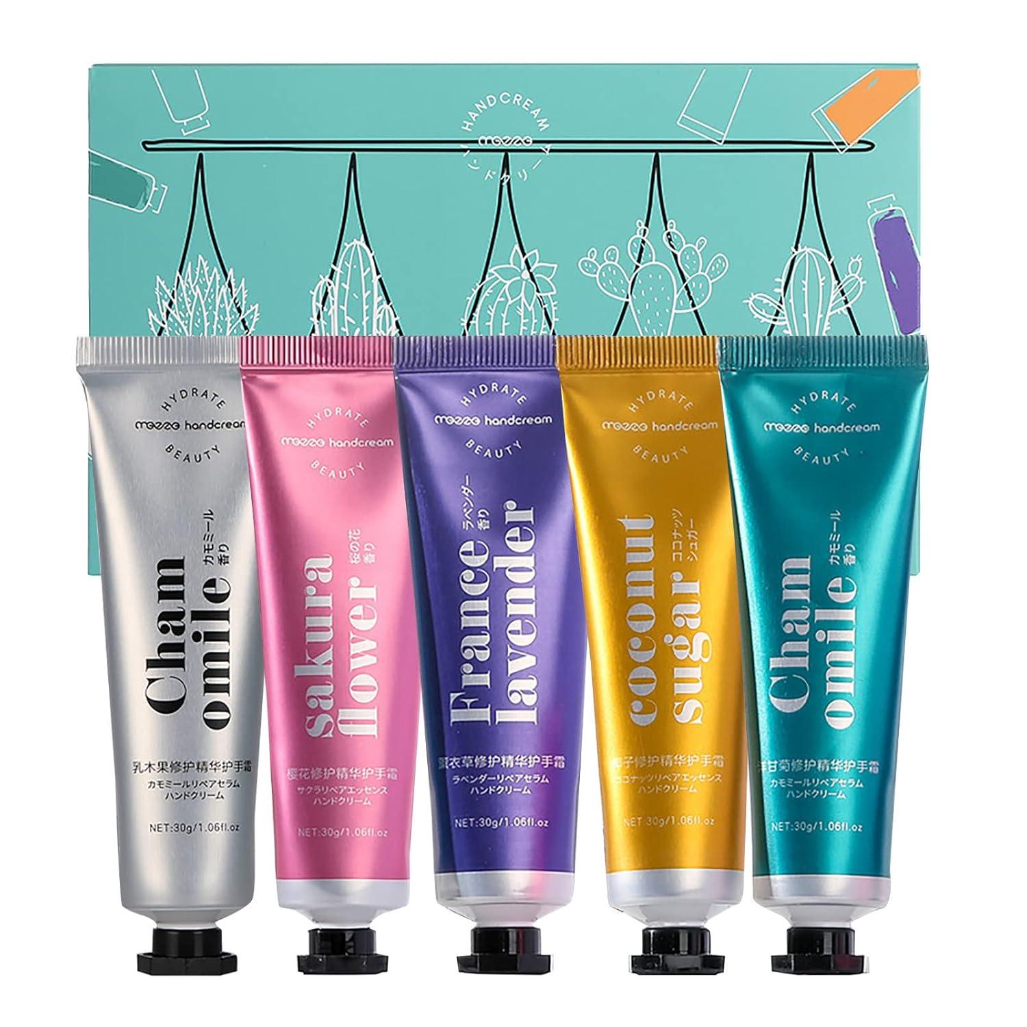 YUECI 5 Hand Cream Set - Magical Packaging Plant Fragrance for Dry ...