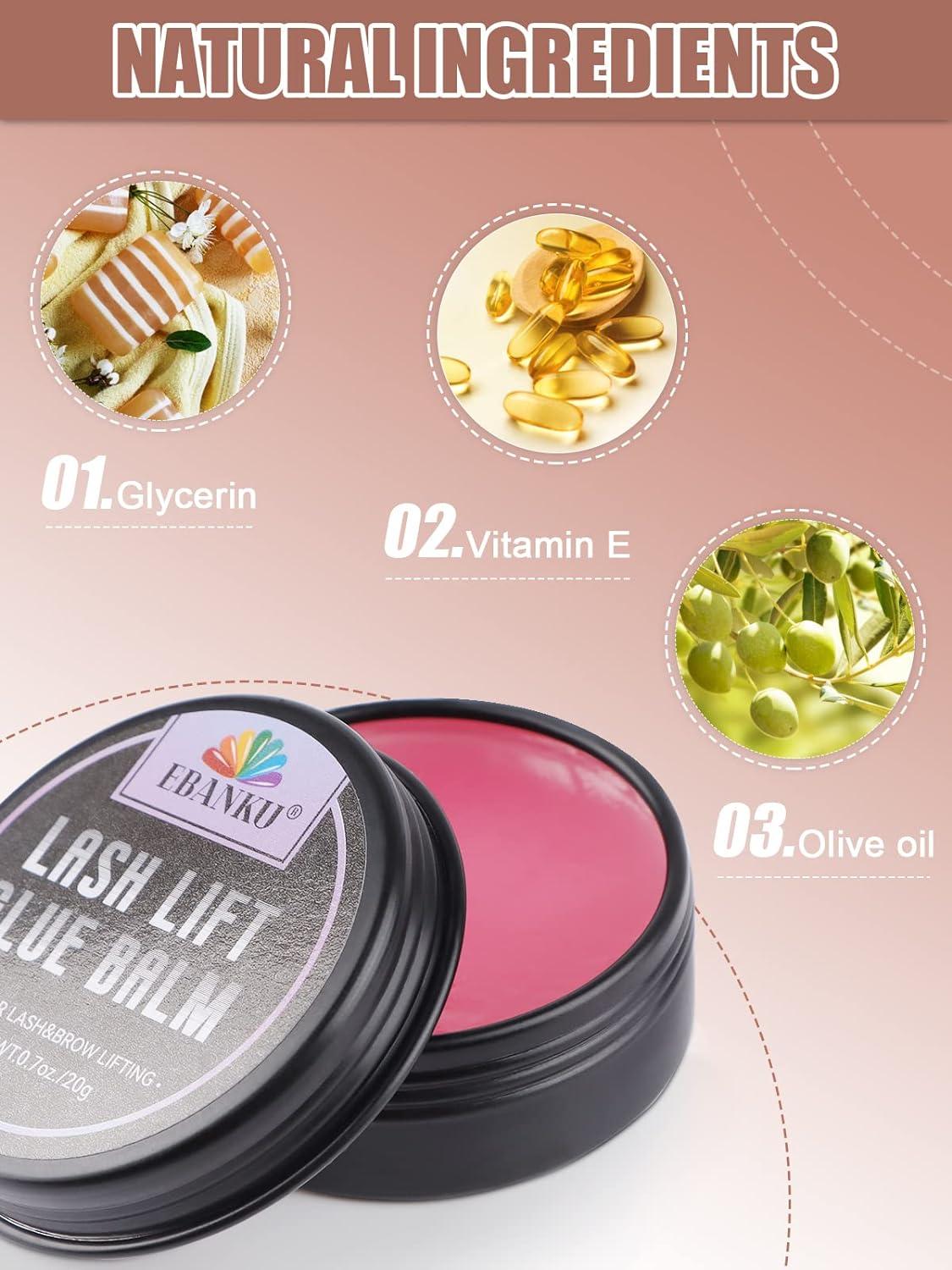 EBANKU Lash Lift Glue Balm 20g - Strong Viscosity Adhesive for Eyelash ...