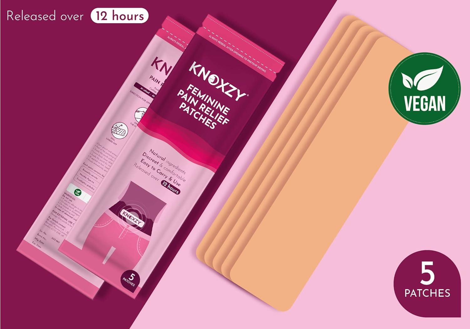 KNOXZY Feminine Pain Relief Patches (5 Patches) for Period, Menstrual ...