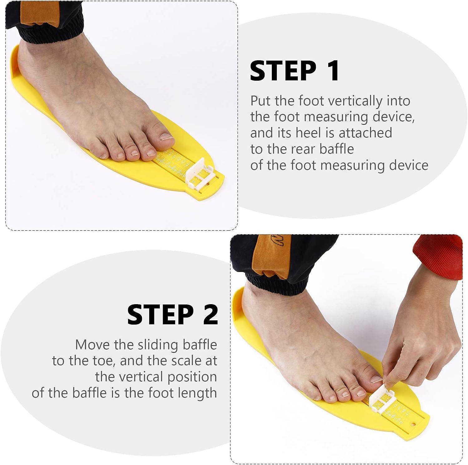 Healifty Shoe Sizer Measuring Device for Adults and Kids - Yellow Foot ...