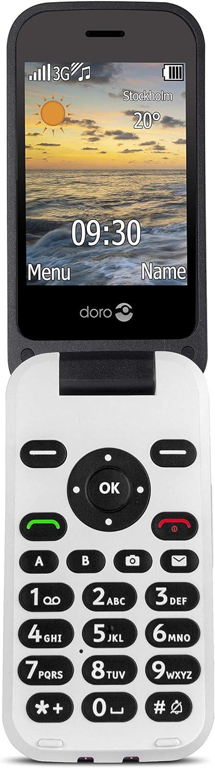Doro 6620 Unlocked 3G Clamshell Big Button Mobile Phone for Seniors ...