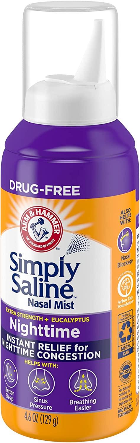 ARM & HAMMER Simply Saline Nighttime Nasal Mist 4.6oz - Instant Relief ...
