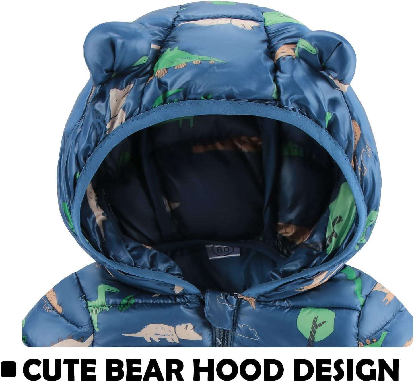 Baby Puffer Jacket Toddler Winter Coat | Hooded Outerwear for Boys and Girls | Lightweight and ...